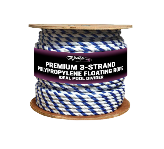 Kemp Premium 600'Polypropylene Floating Rope, Royal Blue/White ...